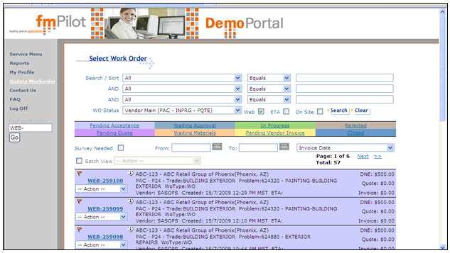 Updating Work Orders from List in fmPilot1 – fmPilot Help Center